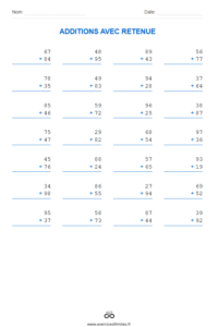 Exercices addition et de soustraction CP PDF