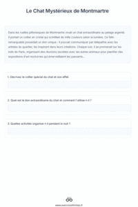 Compréhension de Lecture CE1 – Fiches et Exercices